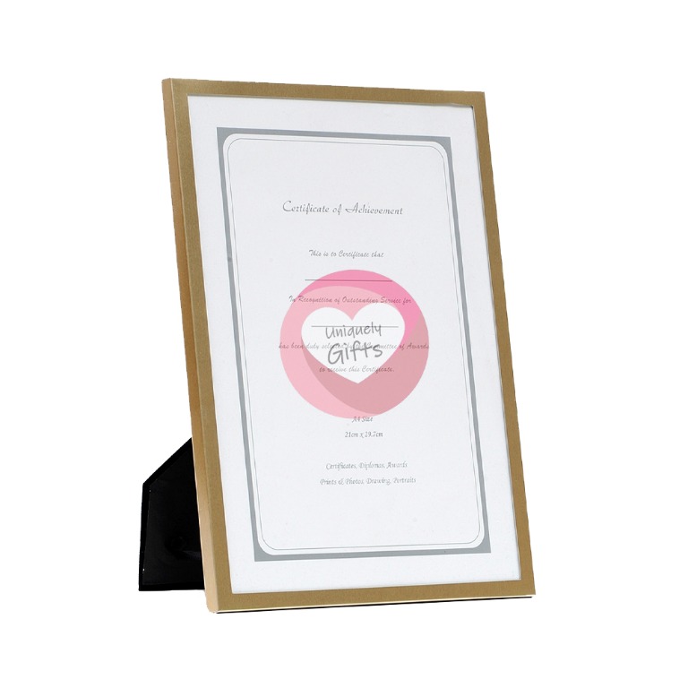 PREMIUM METAL A4 CERTIFICATE FRAME, Furniture & Home Living, Home Decor ...