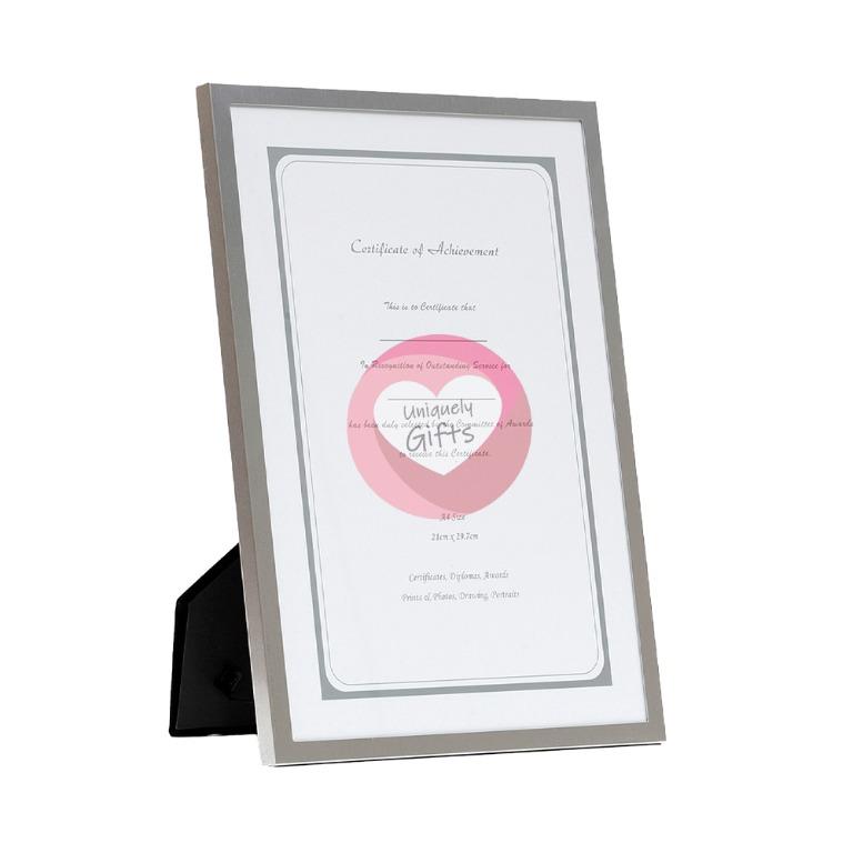 PREMIUM METAL A4 CERTIFICATE FRAME, Furniture & Home Living, Home Decor ...