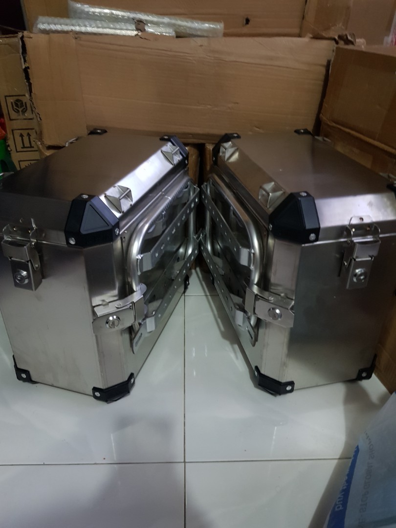 Motorcycle side boxes, Motorcycles, Motorcycle Accessories on Carousell