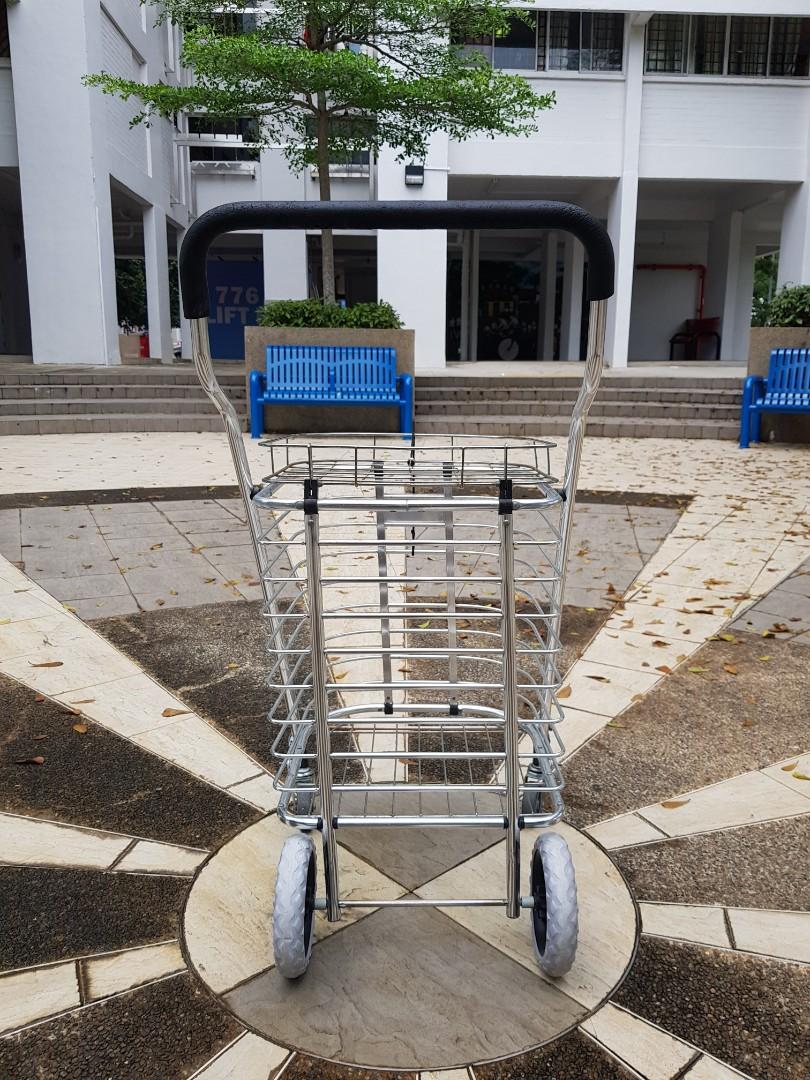 NTUC Fairprice Aluminium Foldable Trolley, Everything Else on Carousell