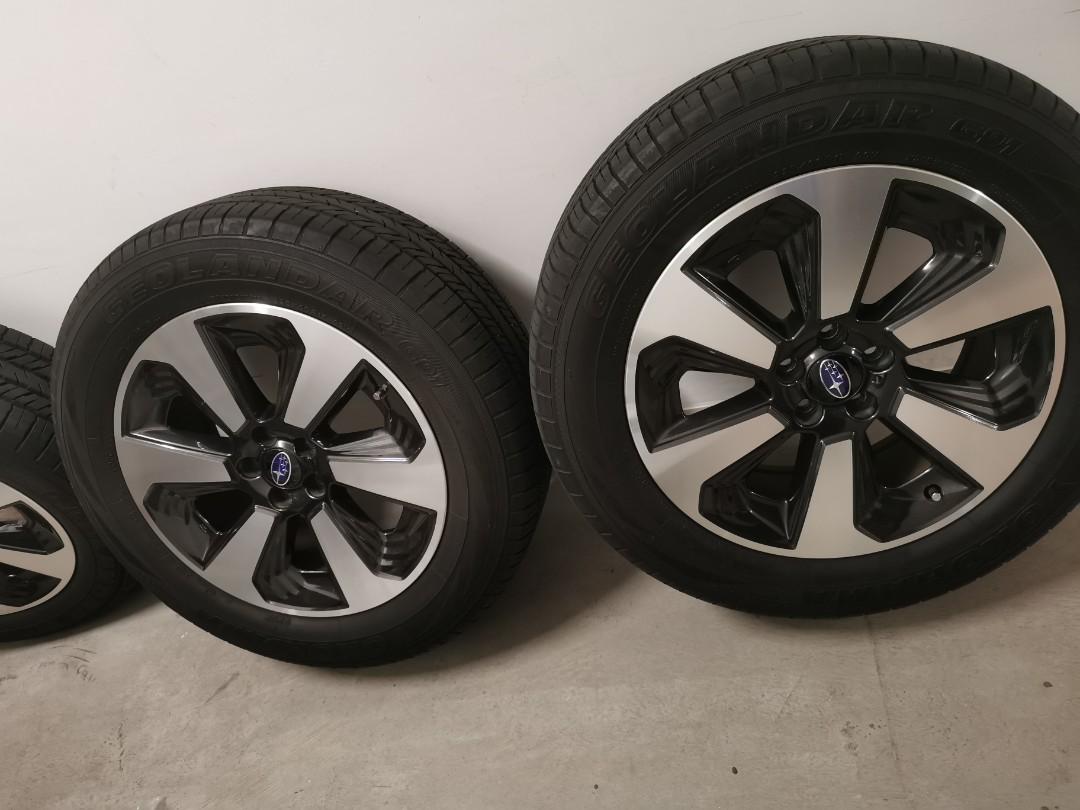 17" Original Subaru Rims &tyres PCD 5*100, Car Accessories, Tyres ...