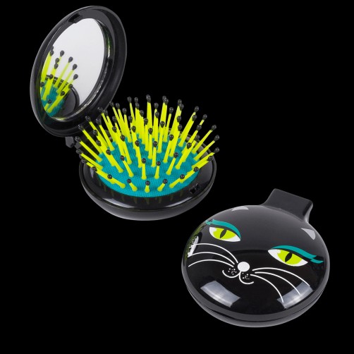 PYLONES Lady Retro Black Cat Hairbrush & Mirror, Health & Beauty, Hair ...