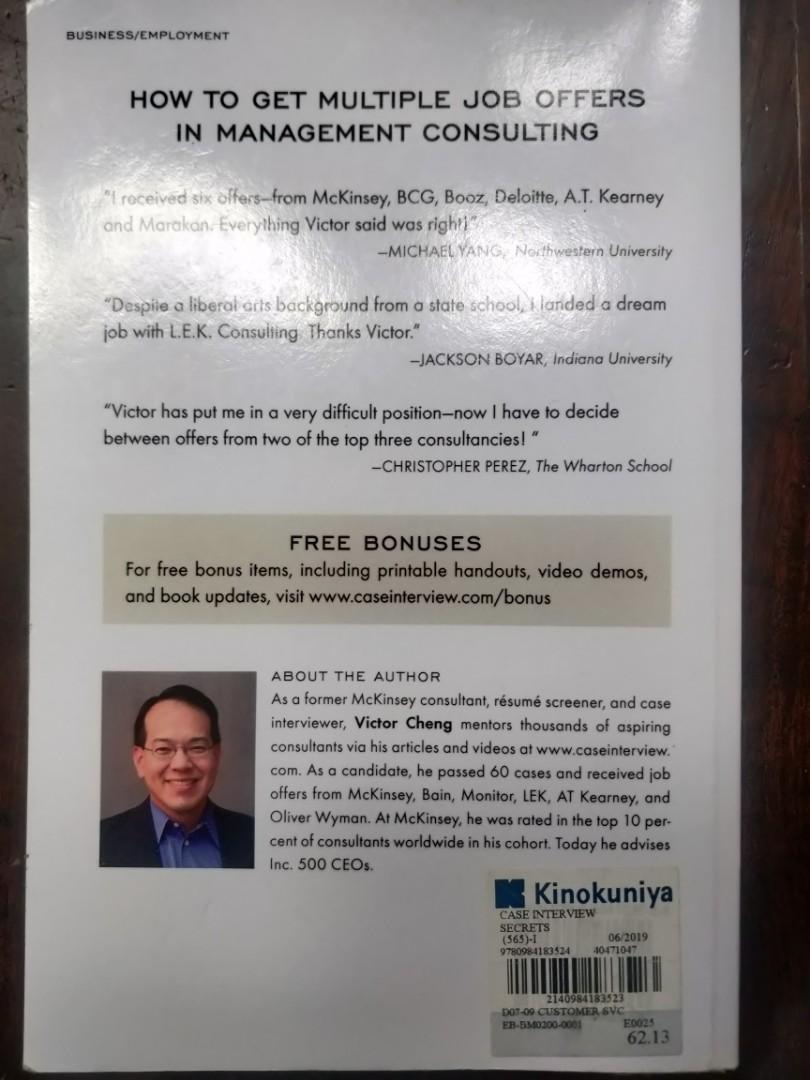 Victor Cheng - Case Interview Secrets (Management Consulting Guidebook ...