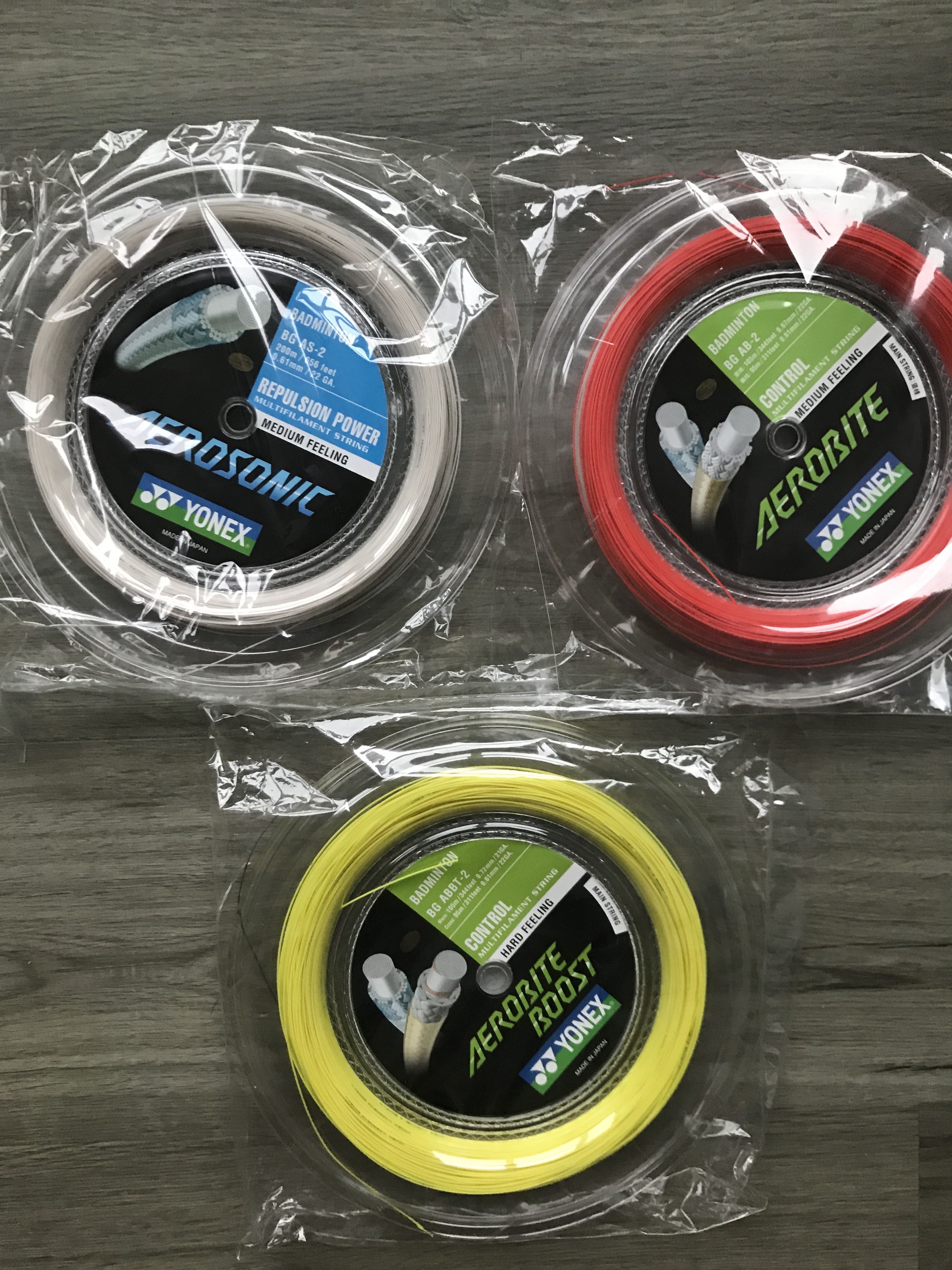 Yonex Aerosonic Aerobite Aerobite Boost Badminton String, Sports ...