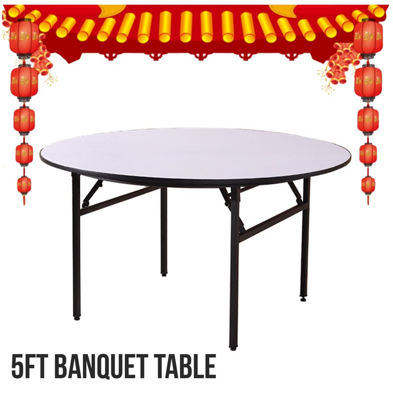 5ft Round Banquet table, Furniture & Home Living, Furniture, Tables ...