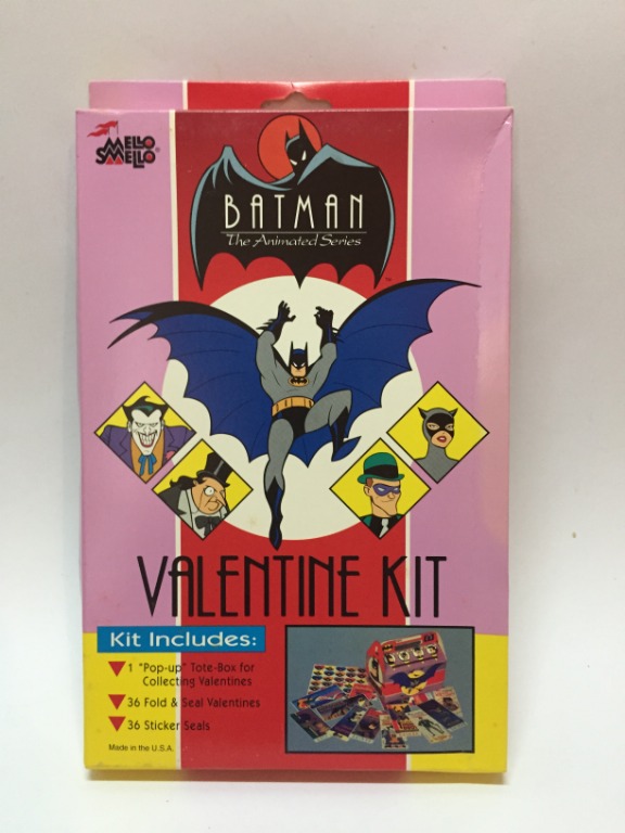 Batman Valentine Kit Cards Stickers Animated Series Justice League ...