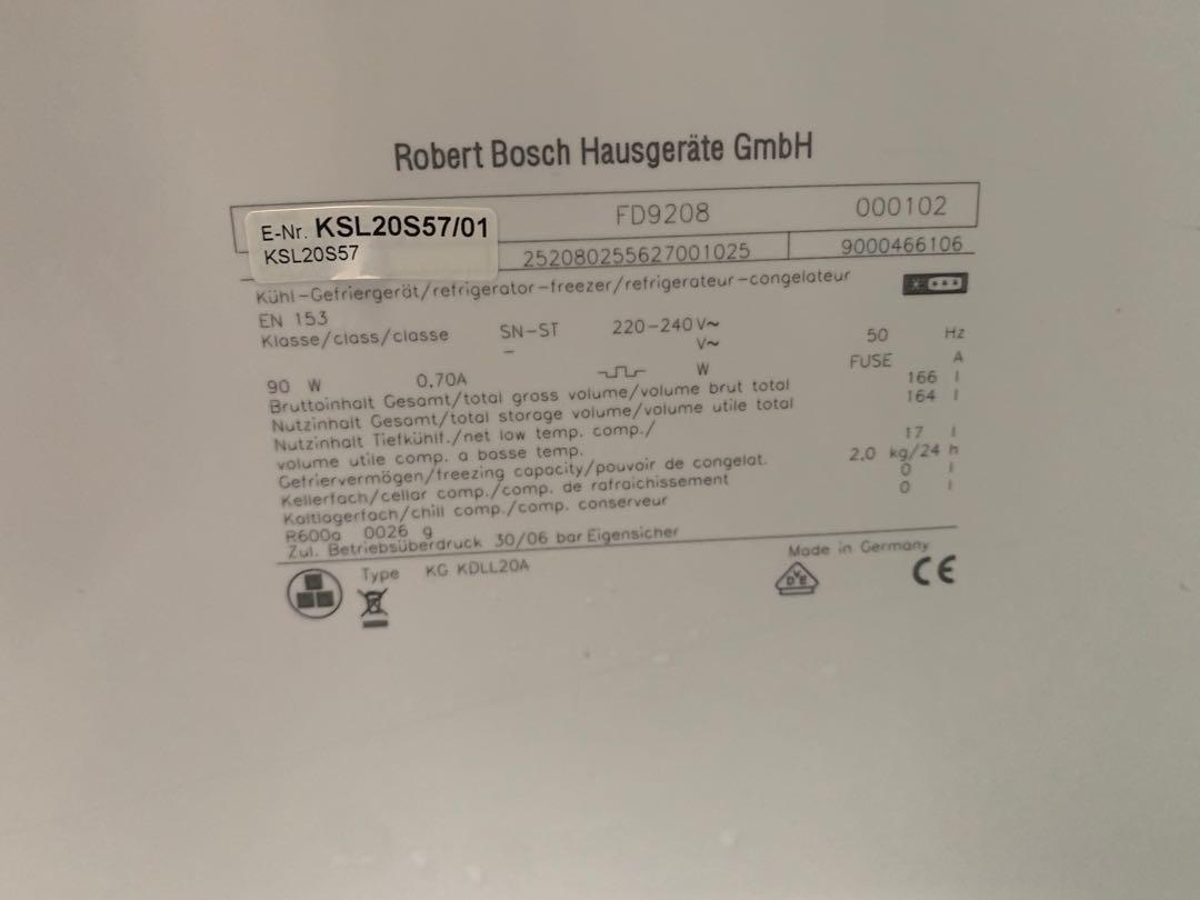 Bosch classic vintage fridge, TV & Home Appliances, Kitchen Appliances ...