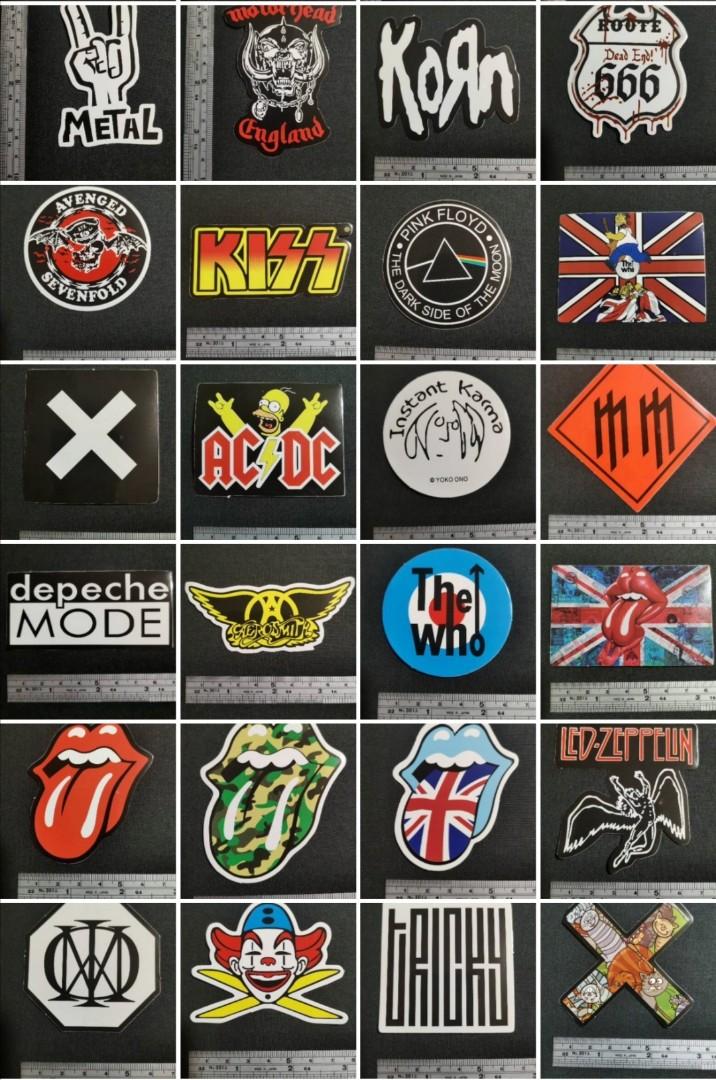 C7 Rock Music Band Sticker Stickers Part 1 radiohead nofx slipknot kiss ...