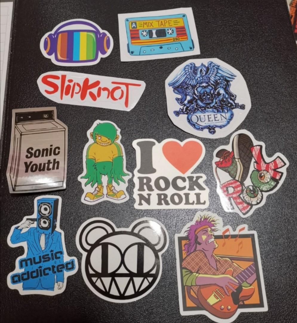C7 Rock Music Band Sticker Stickers Part 1 radiohead nofx slipknot kiss ...