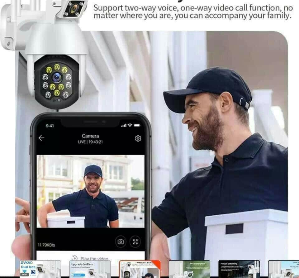 QCY CP11-12-2 CCTV wireless WIFI monitor 1080P HD camera, infrared ...