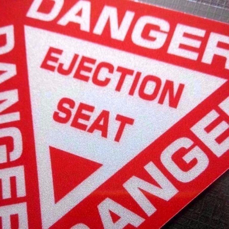 Danger Pilot Ejection Seat Decal Sticker, Hobbies & Toys, Stationery ...