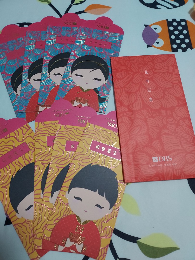 DBS Ang Bao Packets (8 pieces), Furniture & Home Living, Home ...