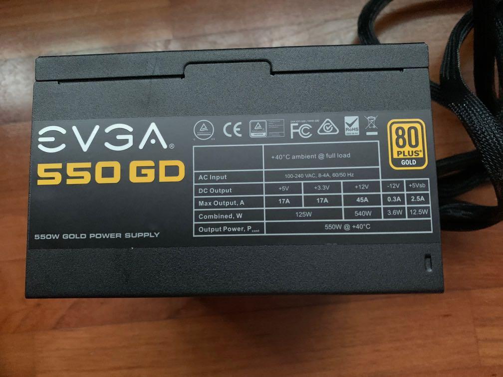 EVGA 550W GOLD PSU, Computers & Tech, Parts & Accessories, Networking on Carousell