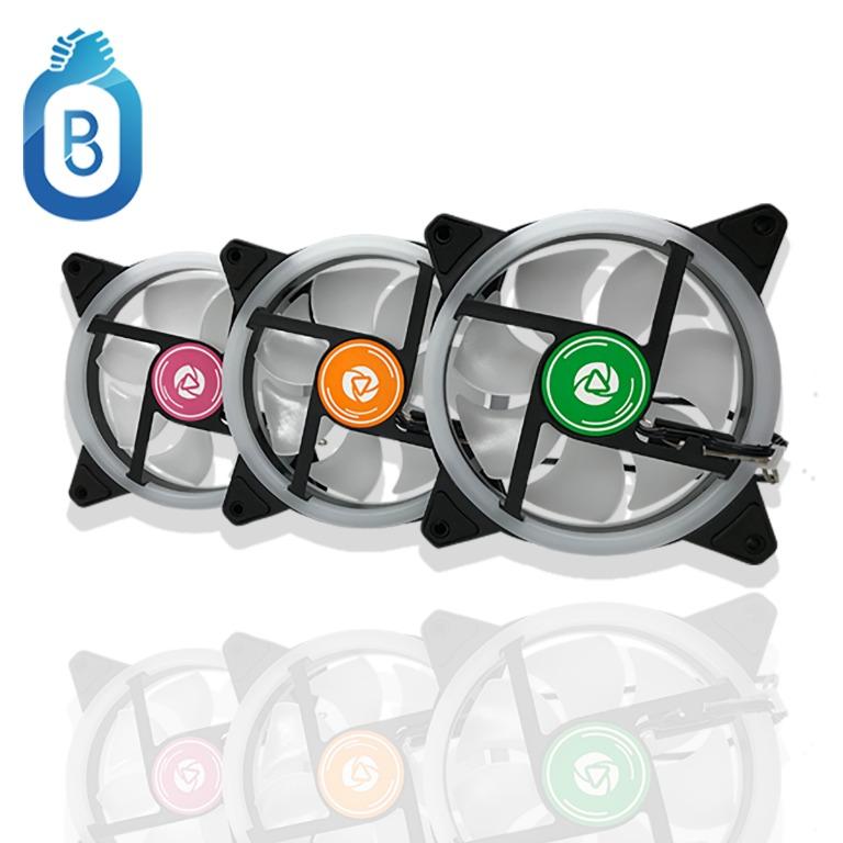 INPLAY UFO RGB FAN 3-IN-1 KIT, 12V 4-PIN/ 3-PIN, 16.8 million colors ...