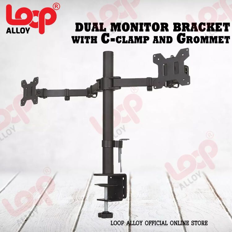 Loop Alloy Dual Monitor Mount and Extra Arm Holder, Computers & Tech ...