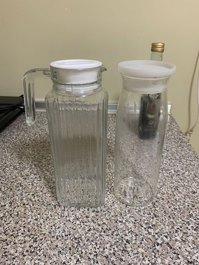Luminarc + Muji Glass Pitchers, Furniture & Home Living, Kitchenware ...
