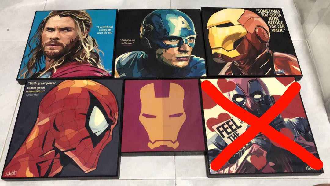 Marvel Avengers Pop Art, Design & Craft, Art & Prints on Carousell