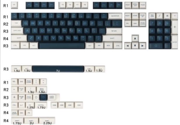 Maxkeys SA Keycaps (White & Blue), Computers & Tech, Parts ...