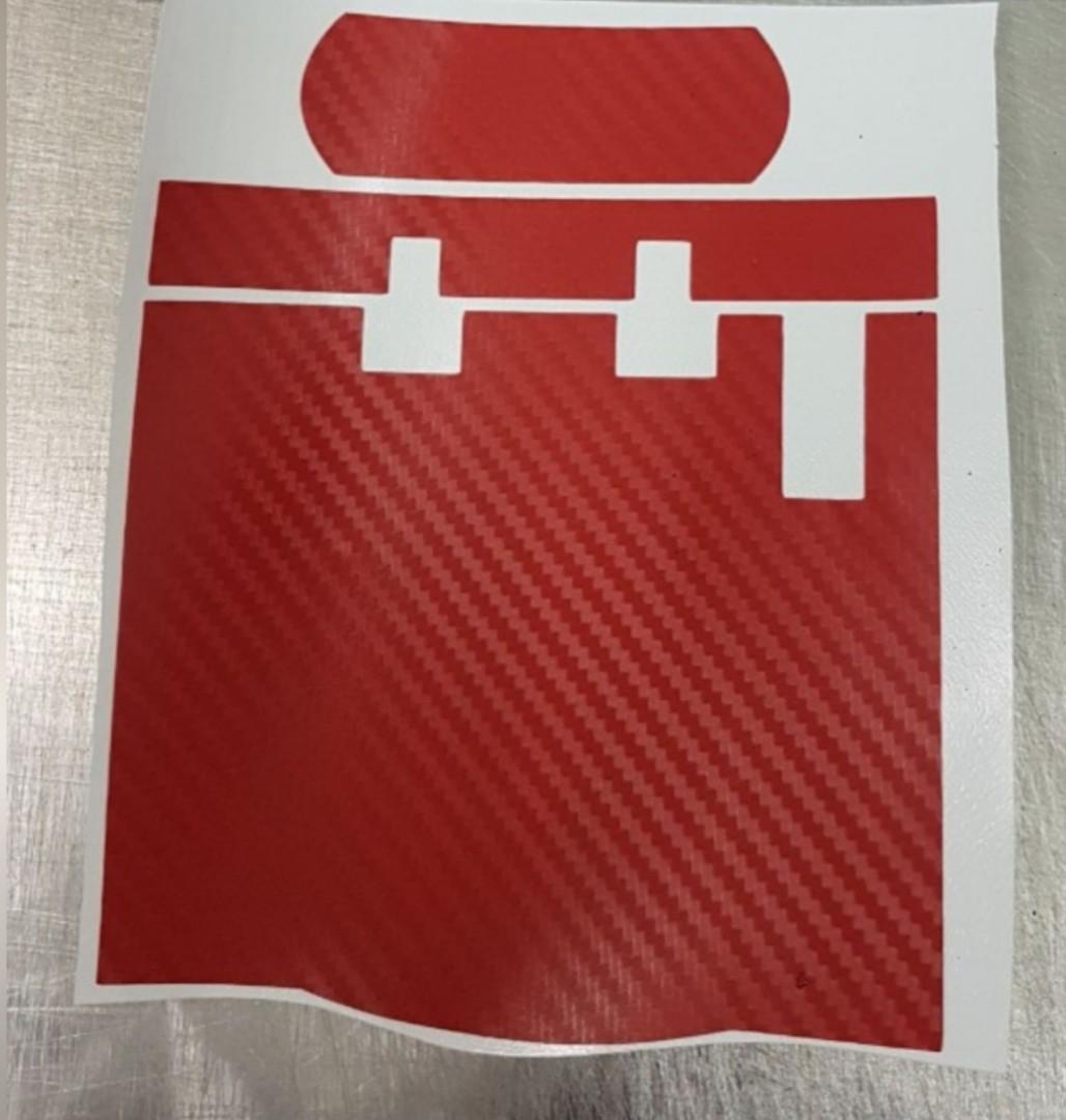 Motorbike Erp iu Unit Slim carbon fiber iu Stickers. black, yellow, red ...