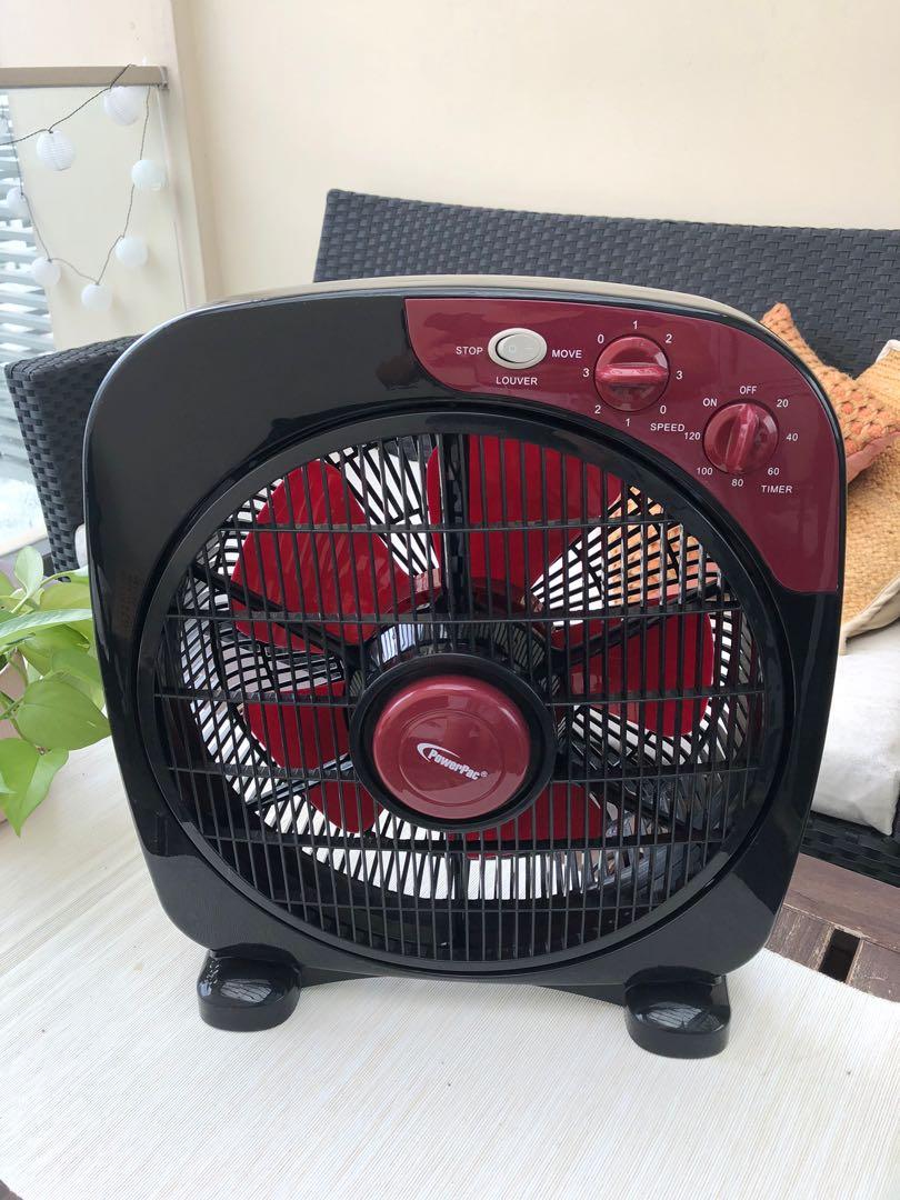 PowerPac 12 inch Electric Box Fan, Furniture & Home Living, Lighting ...