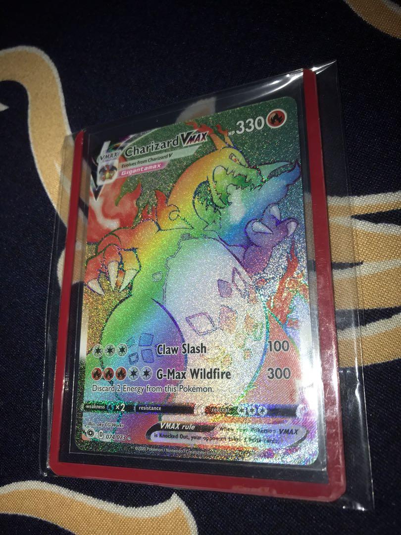 Rainbow Charizard VMAX Pokemon Champion’s Path, Hobbies & Toys, Toys ...