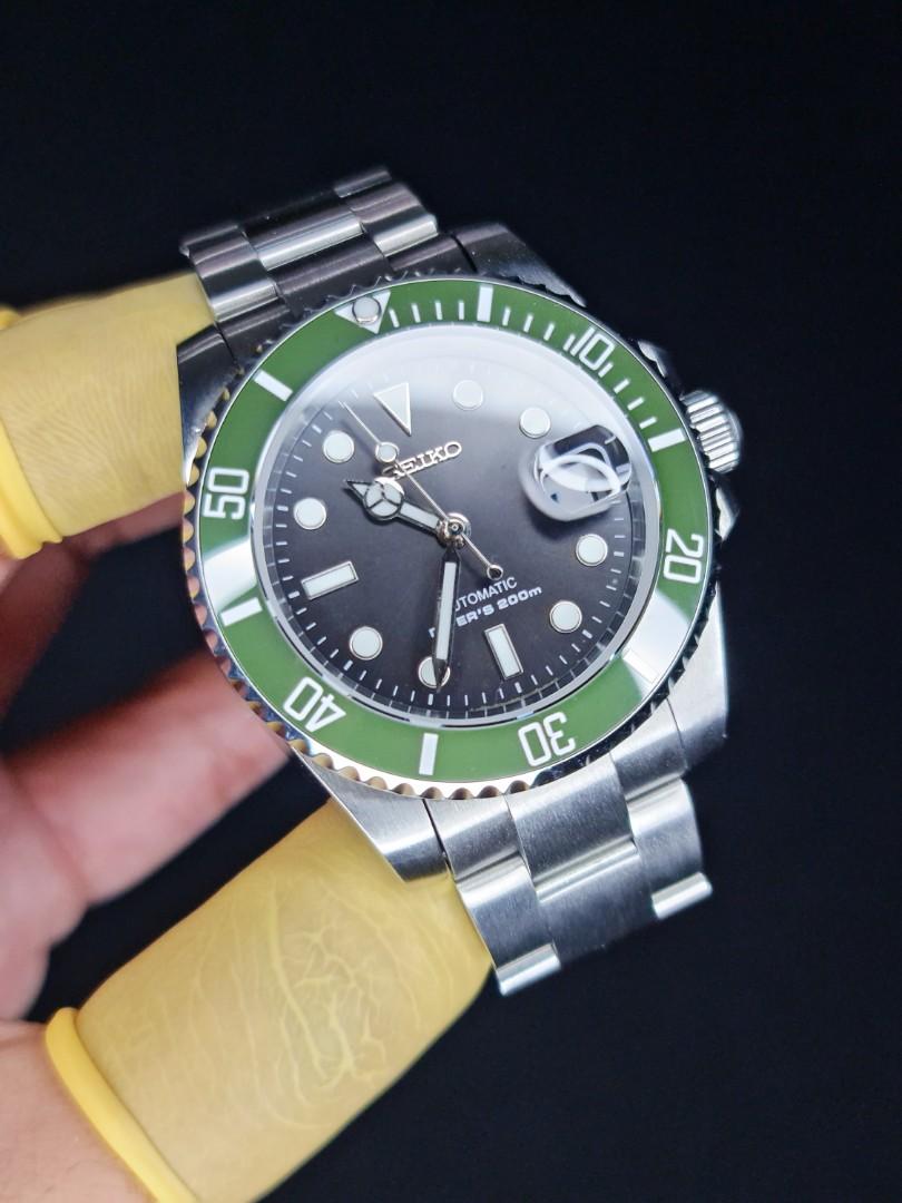 Seiko Submariner Mod 40mm Seikolex, Luxury, Watches on Carousell