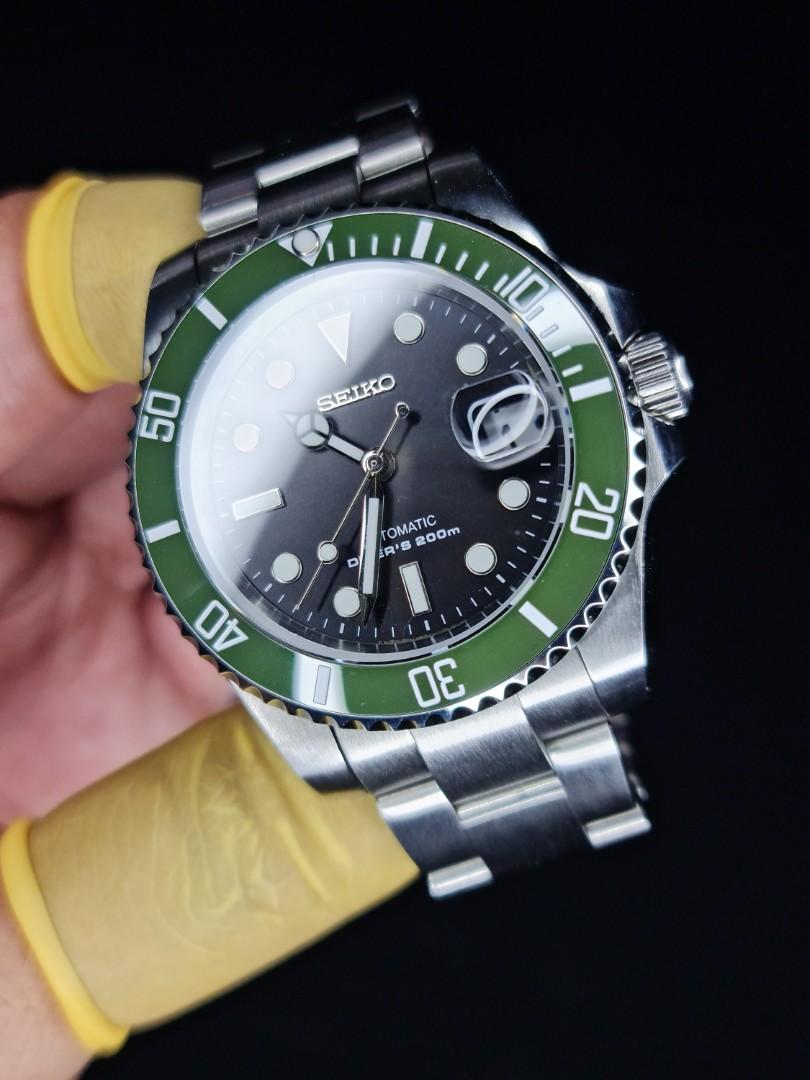 Seiko Submariner Mod 40mm Seikolex, Luxury, Watches on Carousell