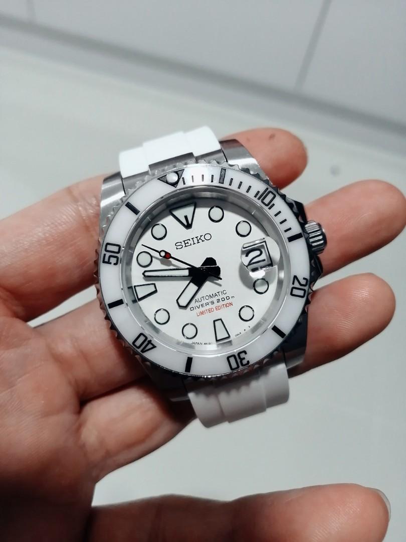 Seiko White Custom Mod, Luxury, Watches on Carousell