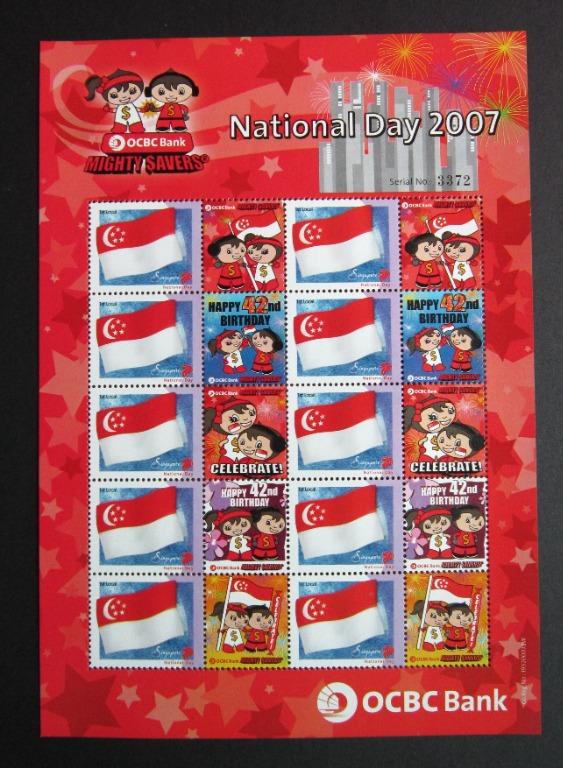 Singapore 2007 OCBC National Day Mystamp Sheet, Hobbies & Toys ...