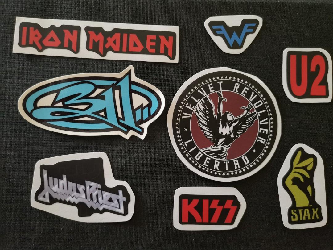 C7 Rock Music Band Sticker Stickers Part 1 radiohead nofx slipknot kiss ...