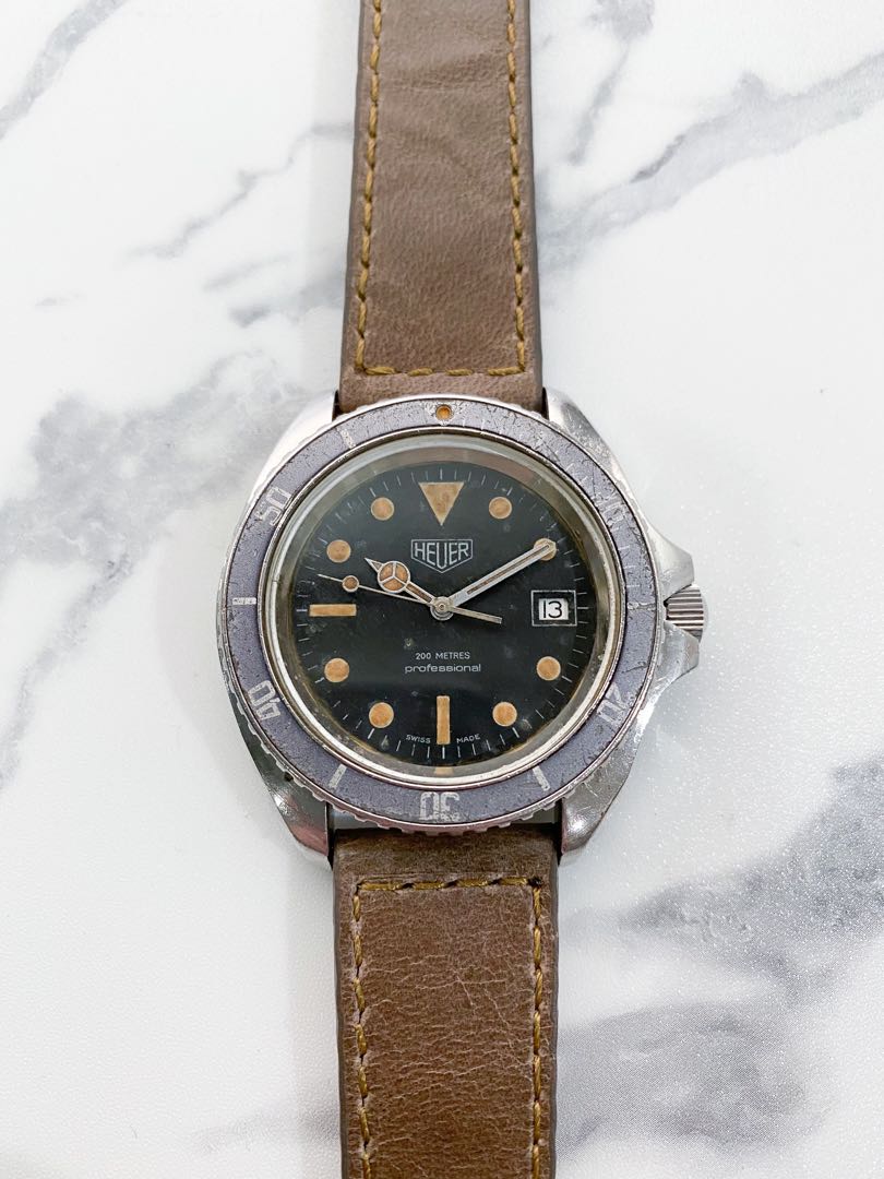Heuer 844 Monnin Diver, Women's Fashion, Watches & Accessories, Watches ...