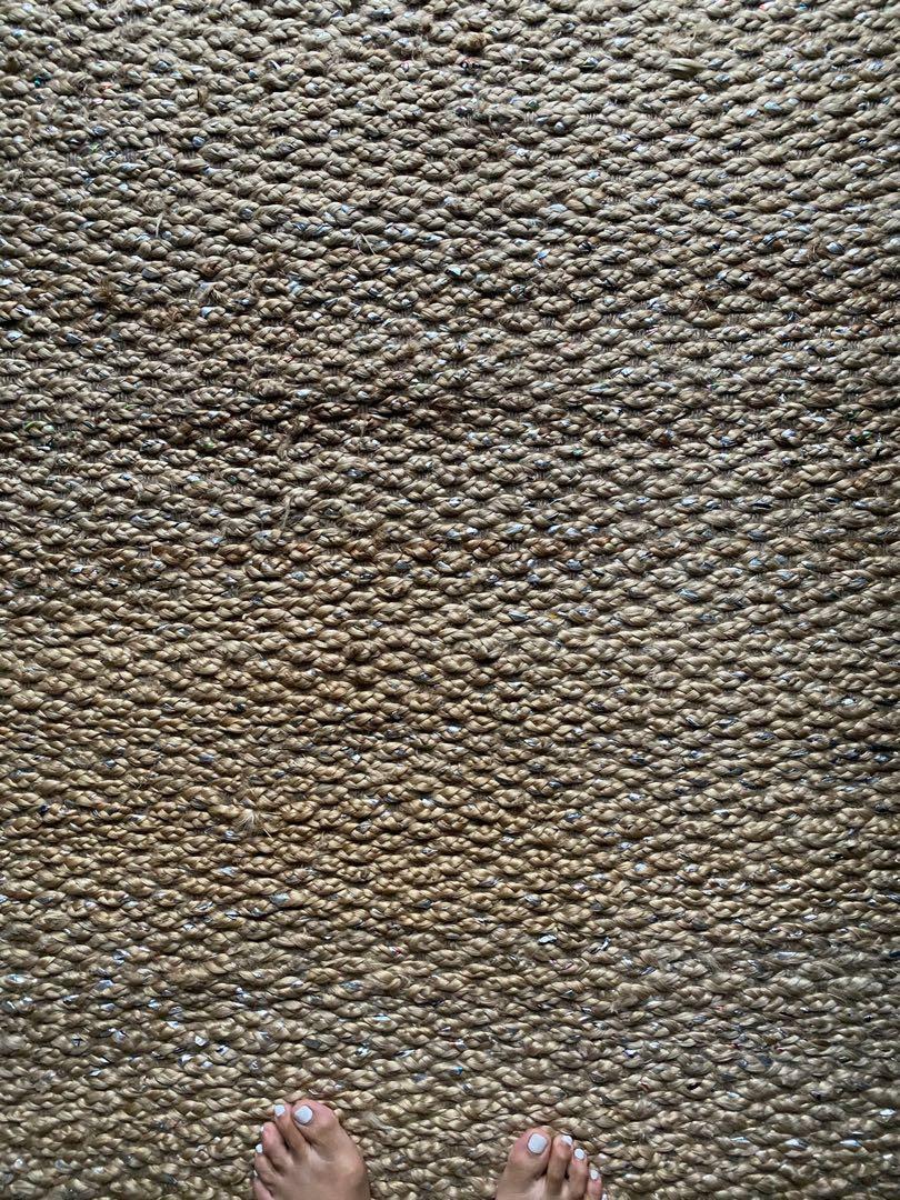 IKEA Rattan Rug - PreLoved, Good Condition, Furniture & Home Living ...