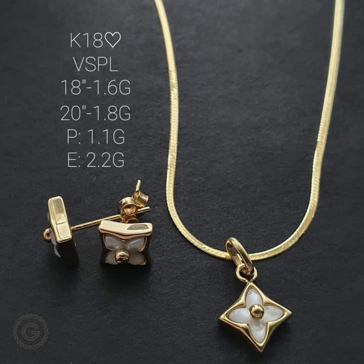 K18 VSPL GOLD SET, Women's Fashion, Jewelry & Organizers, Necklaces on ...