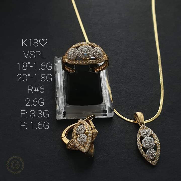 K18 VSPL GOLD SET, Women's Fashion, Jewelry & Organizers, Necklaces on ...