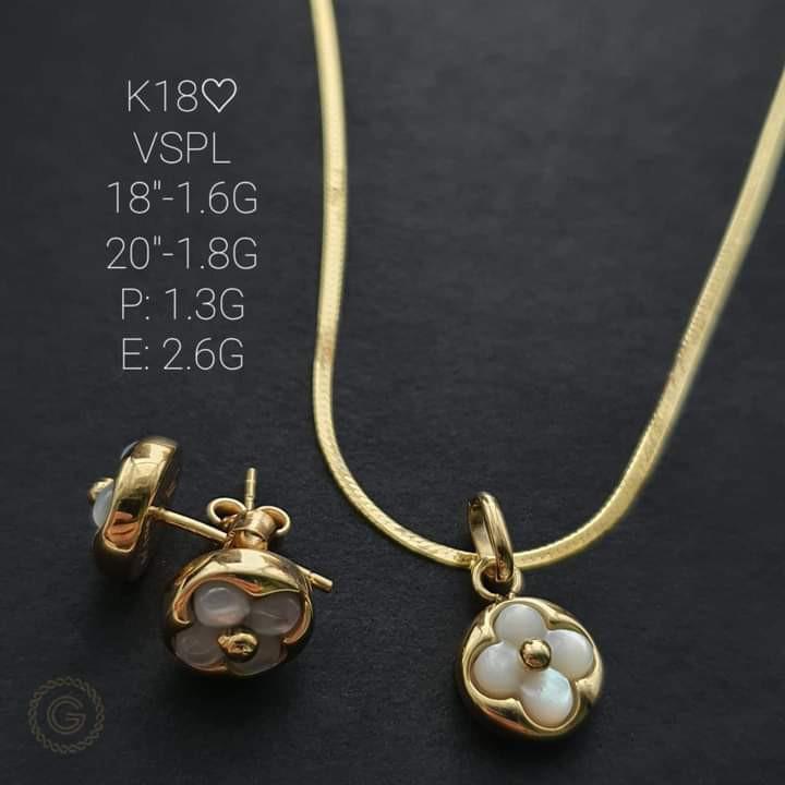 K18 VSPL GOLD SET, Women's Fashion, Jewelry & Organizers, Necklaces on ...