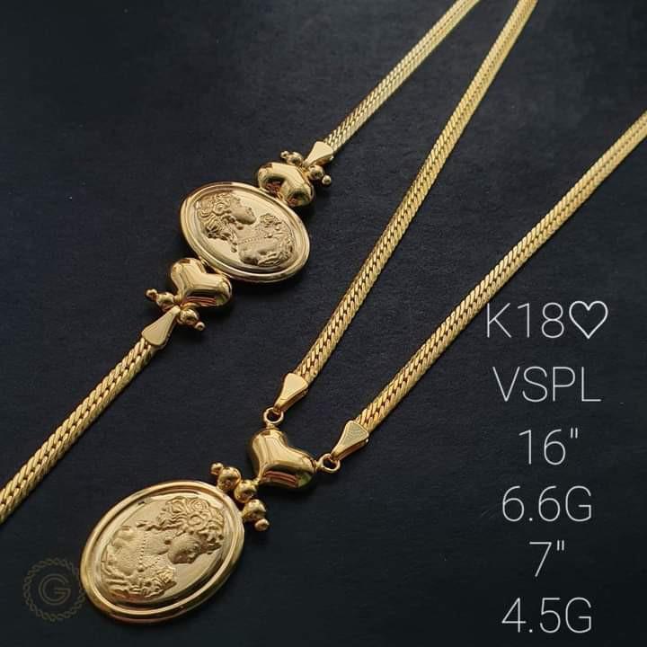 K18 VSPL GOLD SET, Women's Fashion, Jewelry & Organizers, Necklaces on ...