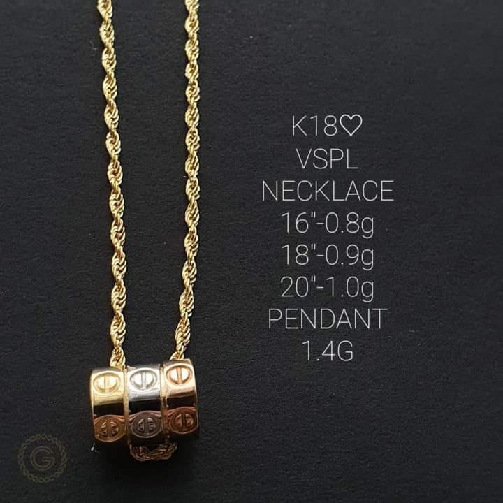 K18 VSPL GOLD SET, Women's Fashion, Jewelry & Organizers, Necklaces on ...