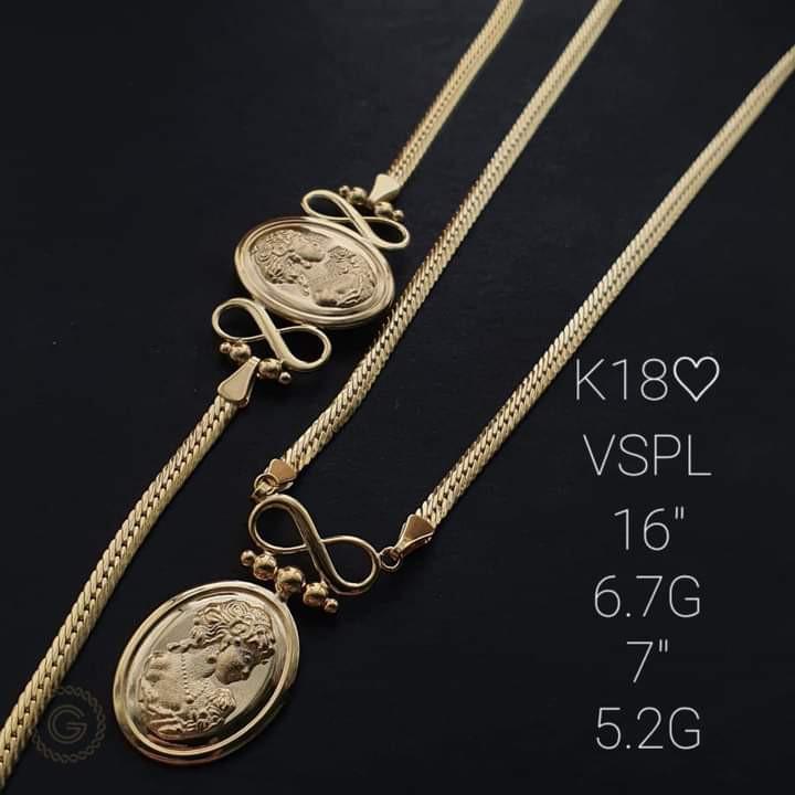 K18 VSPL GOLD SET, Women's Fashion, Jewelry & Organizers, Necklaces on ...