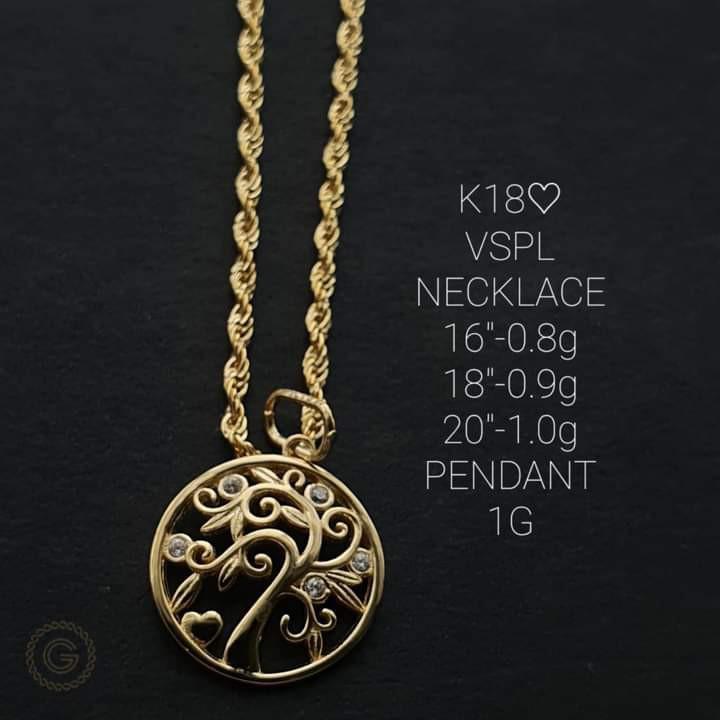 K18 VSPL GOLD SET, Women's Fashion, Jewelry & Organizers, Necklaces on ...