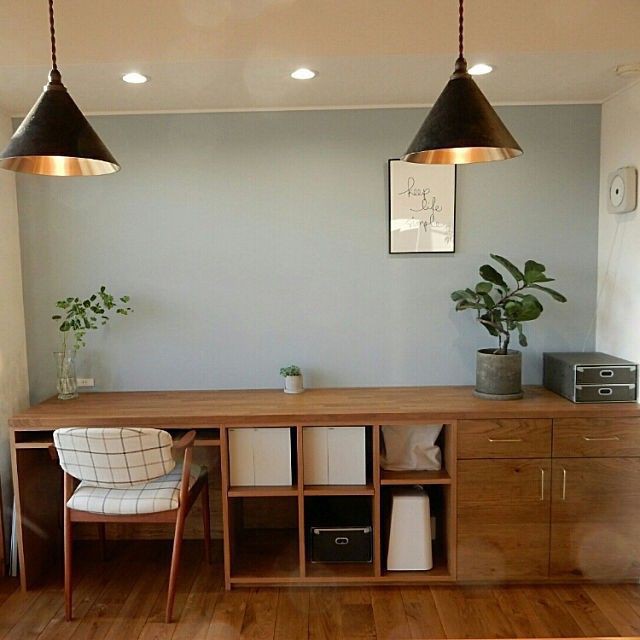 Mahogany table top work area, study table,cube storage and cabinet ...