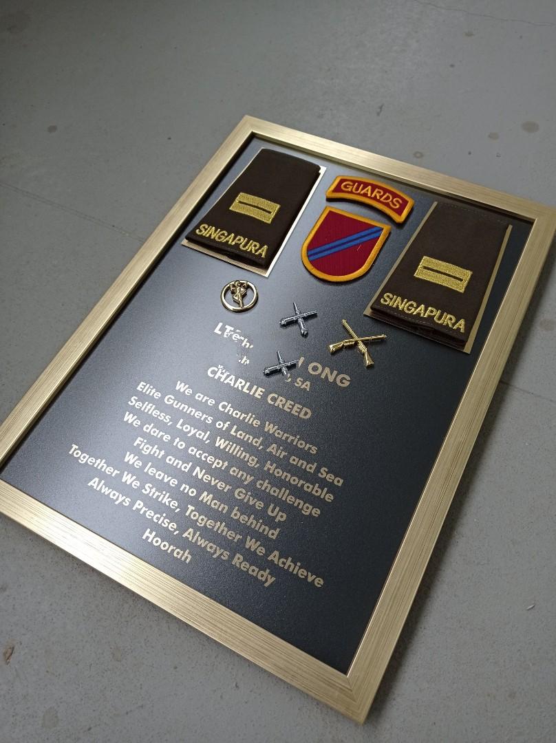 Army Farewell Plaque - Army Navy Airforce Police SCDF Paramedic Plaques ...