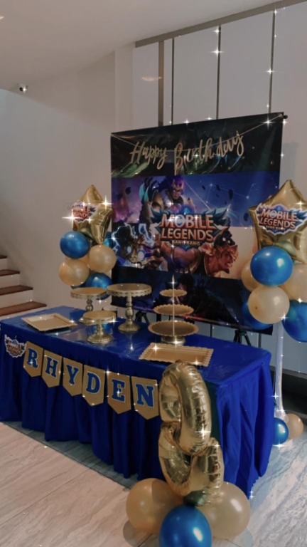 Mobile Legends Theme Decor l Curtain Backdrop l Balloon Garland l ...