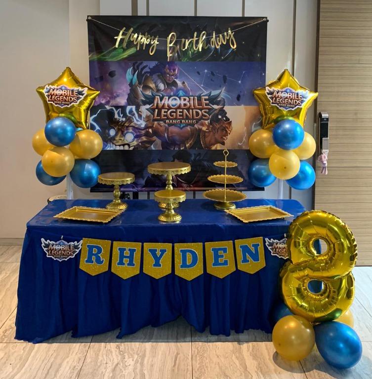 Mobile Legends Theme Decor l Curtain Backdrop l Balloon Garland l ...