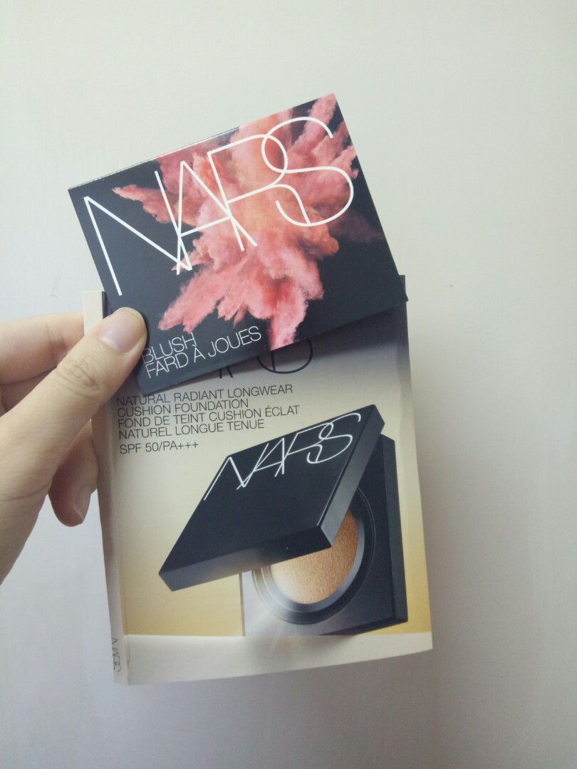 [new] 全新NARS sample set orgasm blush + natural radiant longwear cushion ...