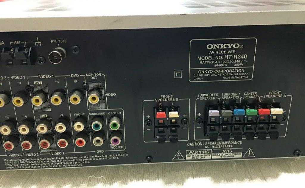 Onkyo HT-R340 A/V Receiver Amplifier, Audio, Soundbars, Speakers ...