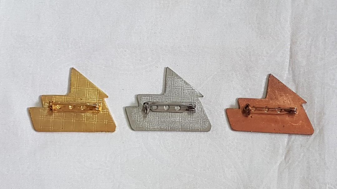Three Singapore Total Defence Badge, Vintage & Collectibles, Vintage ...