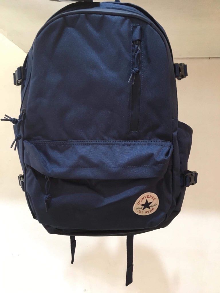 Converse Navy Blue Straight Edge Backpack on Carousell