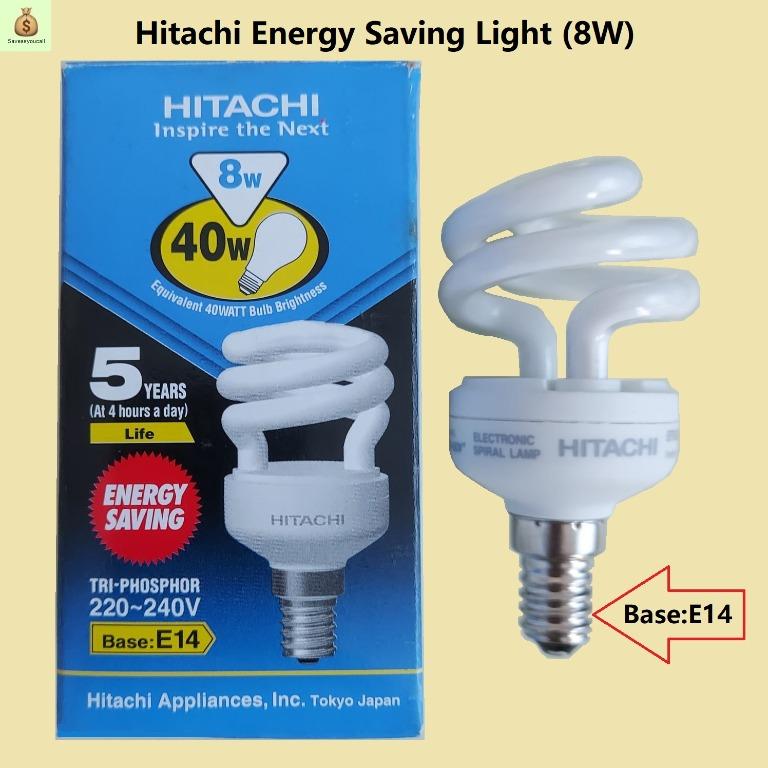Hitachi Spiral 8W Daylight Lamp (Base:E14), Furniture & Home Living ...
