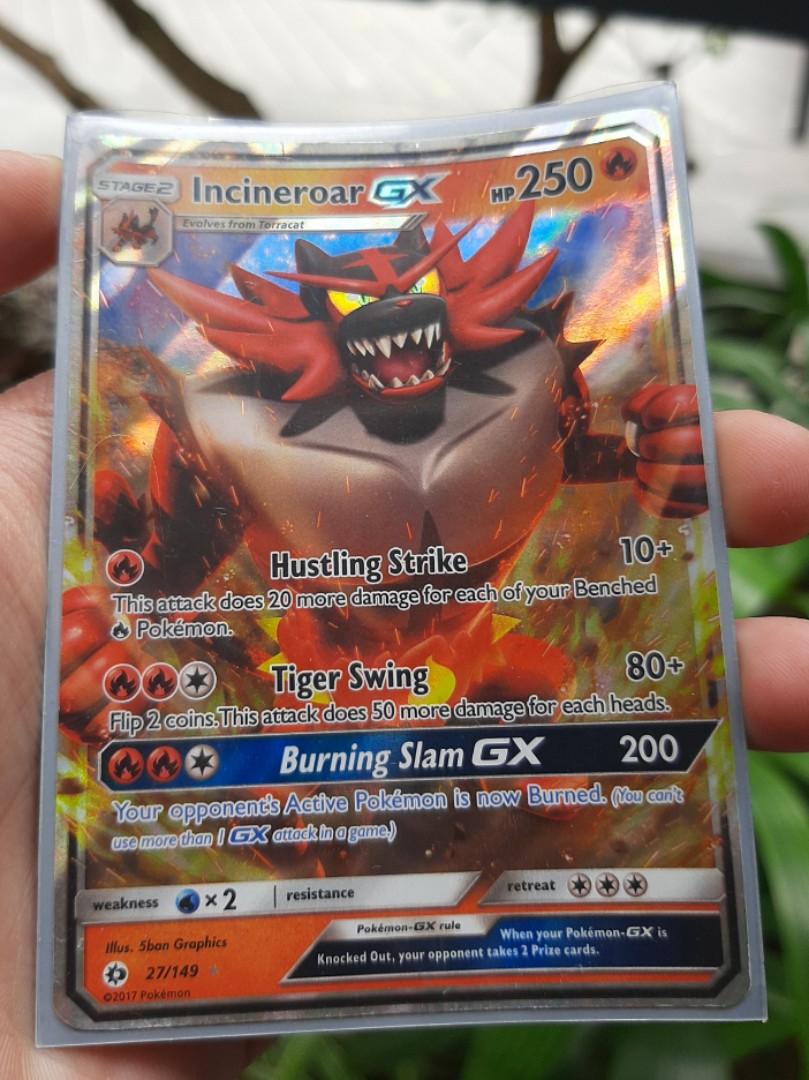 Incineroar GX Holo, Hobbies & Toys, Toys & Games on Carousell