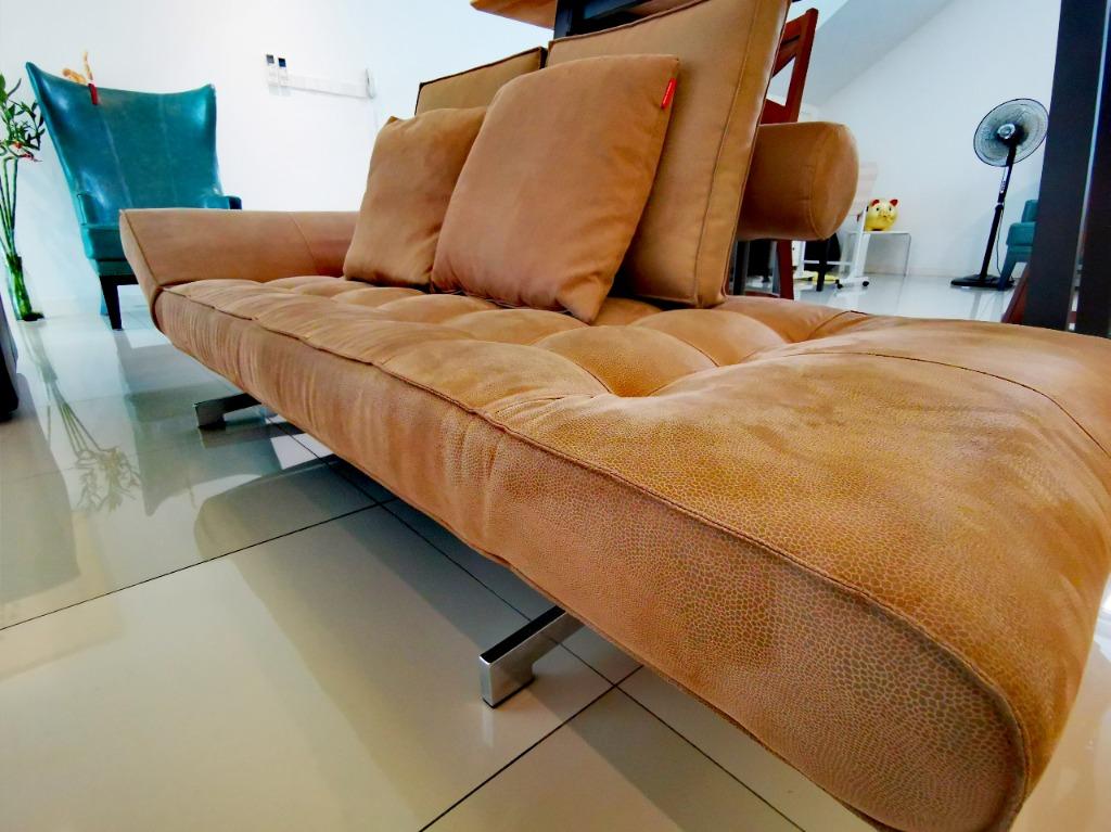 Innovation Sofa 3 Seater Ghia Lounge Fabric Chrome Leg, Furniture ...